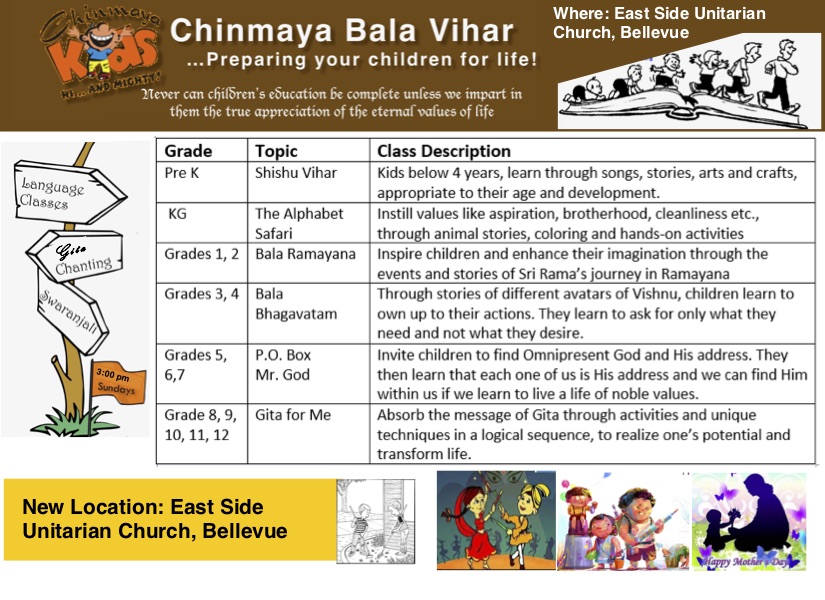 Bala Vihar Flyer – Chinmaya Mission Seattle